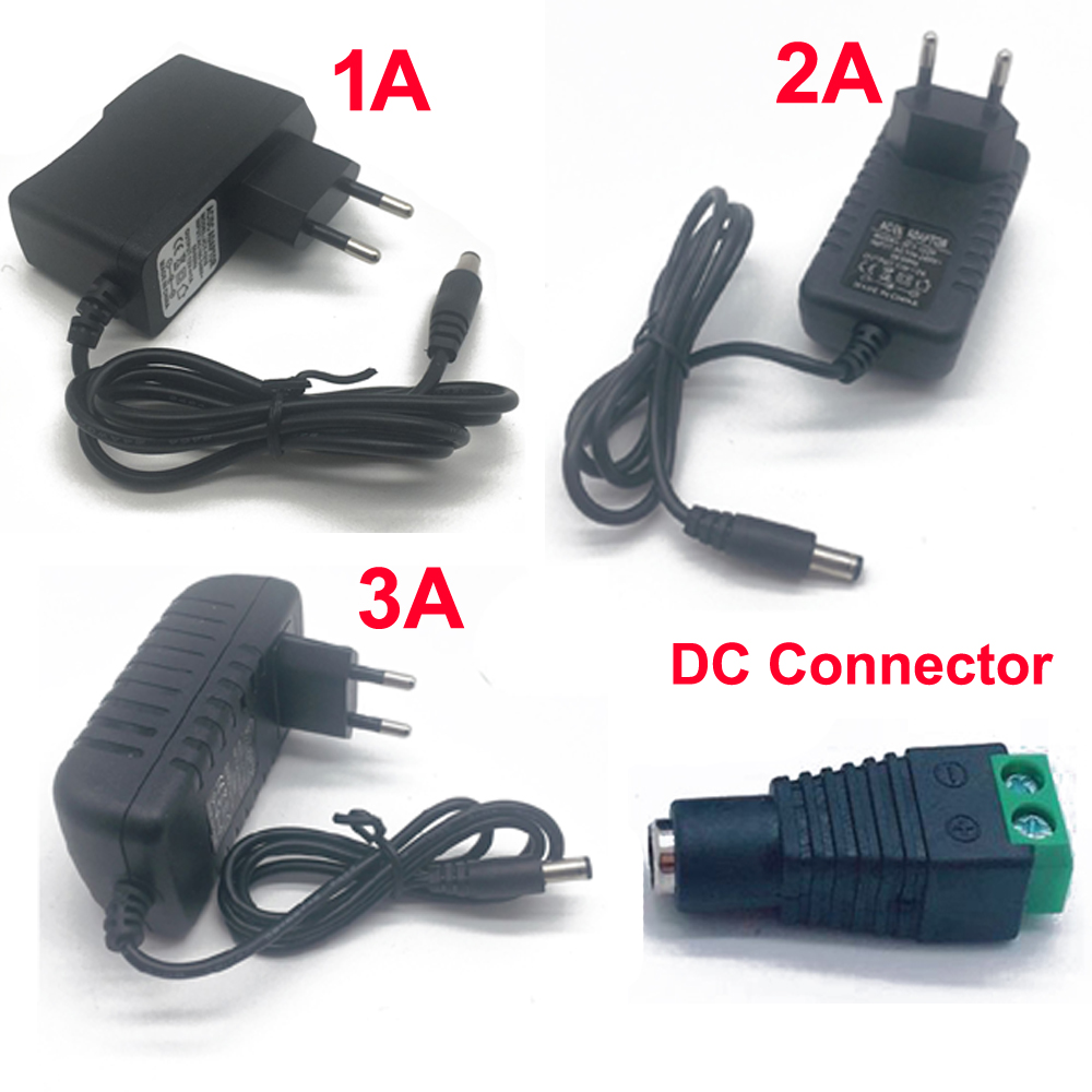 EU Plug AC 100-240V To DC 12V 1A 2A 3A 12W 24W 36W... – Grandado