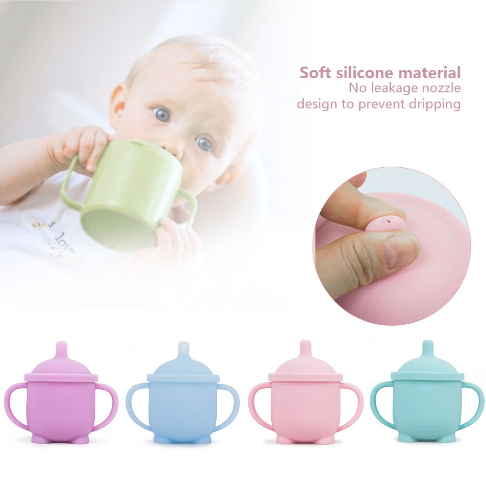 Children's silicone straw cup baby learning drink ... – Grandado