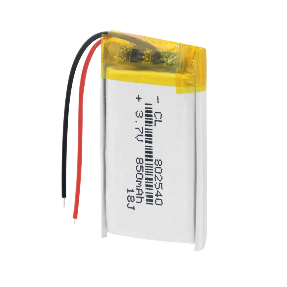 3.7V 850mAh 802540 Li-ion Battery Lithium Polymer ... – Grandado