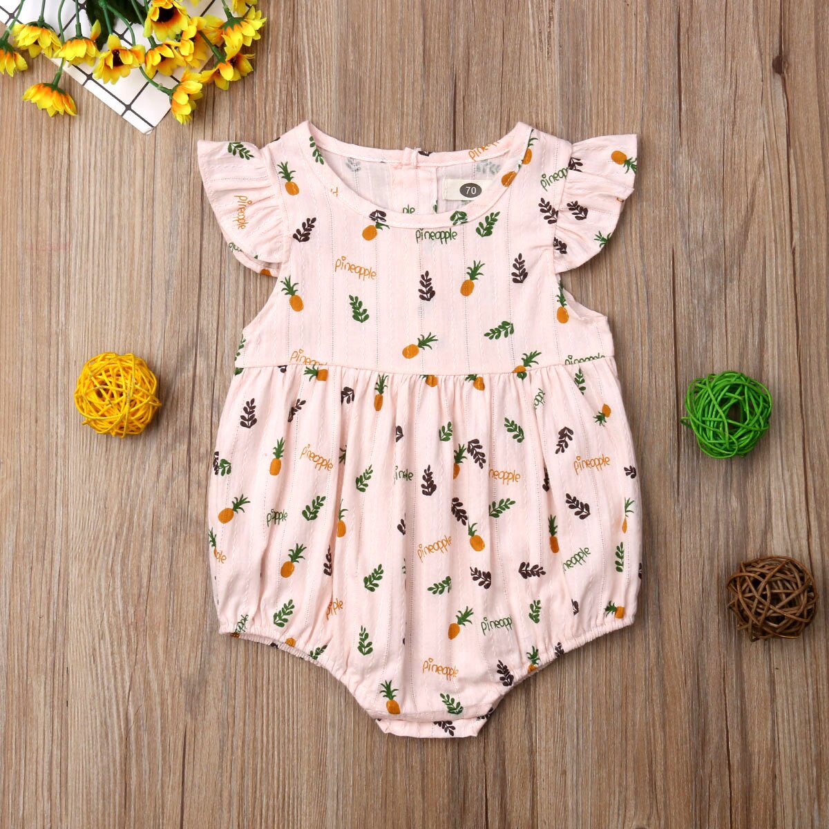 Pudcoco Baby Baby Meisjes Ruffle Romper Solid Jump... – Grandado