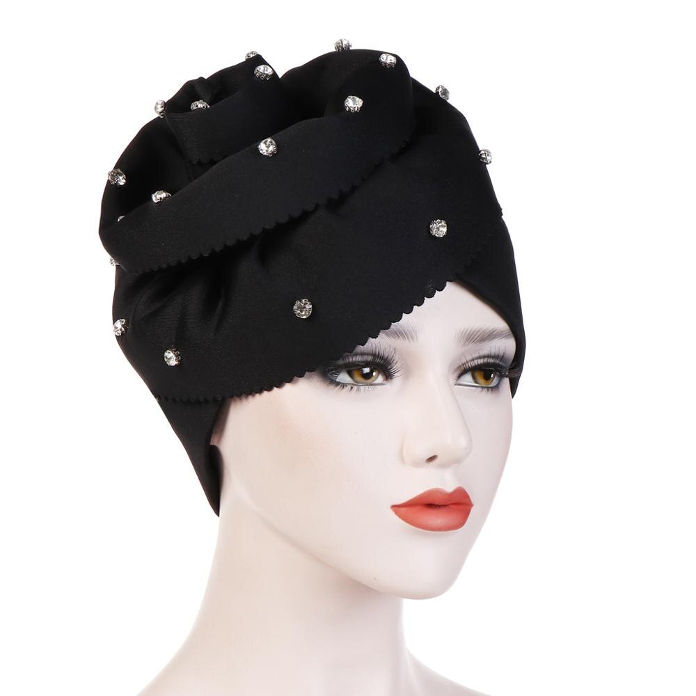 Solid Flowers Wrap Turban Caps Women Forehead Cros... – Vicedeal