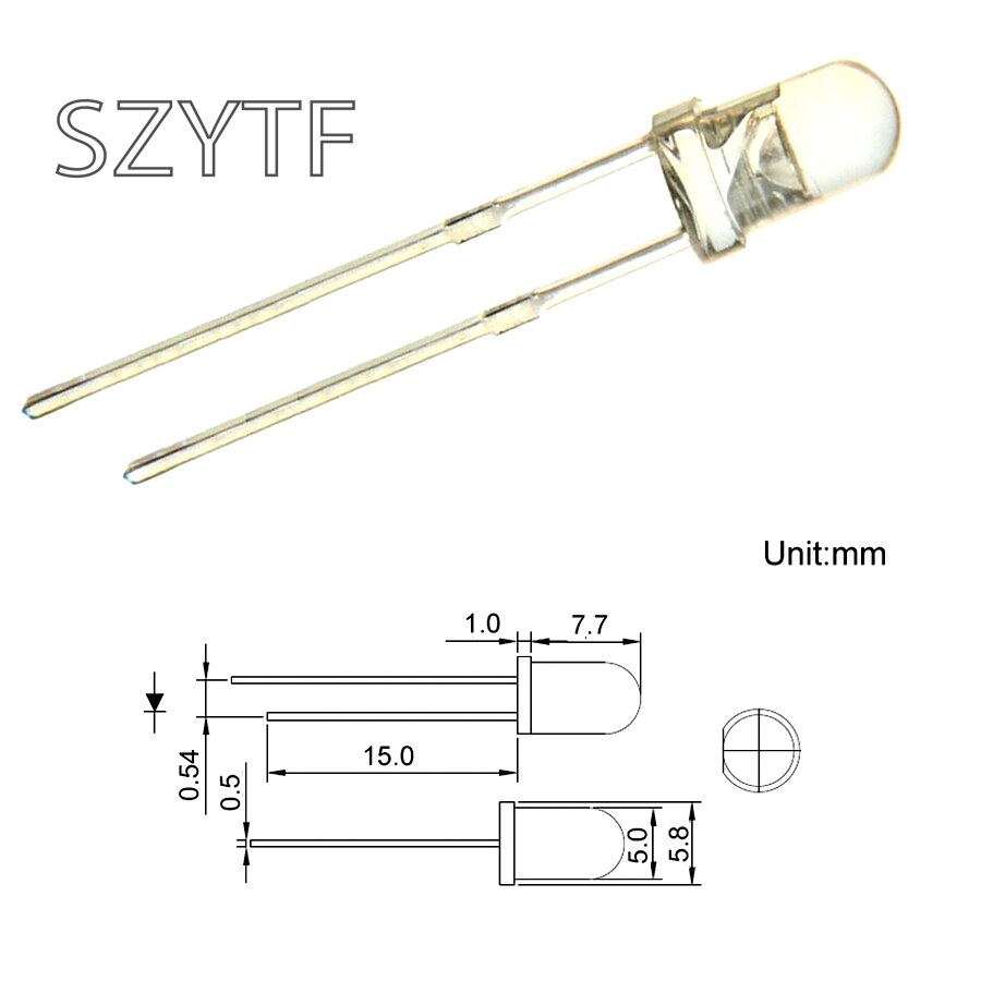 Slow Color Changing Diode Lights DiCUNO 100 Pcs 5mm RGB Flashing LEDs ...