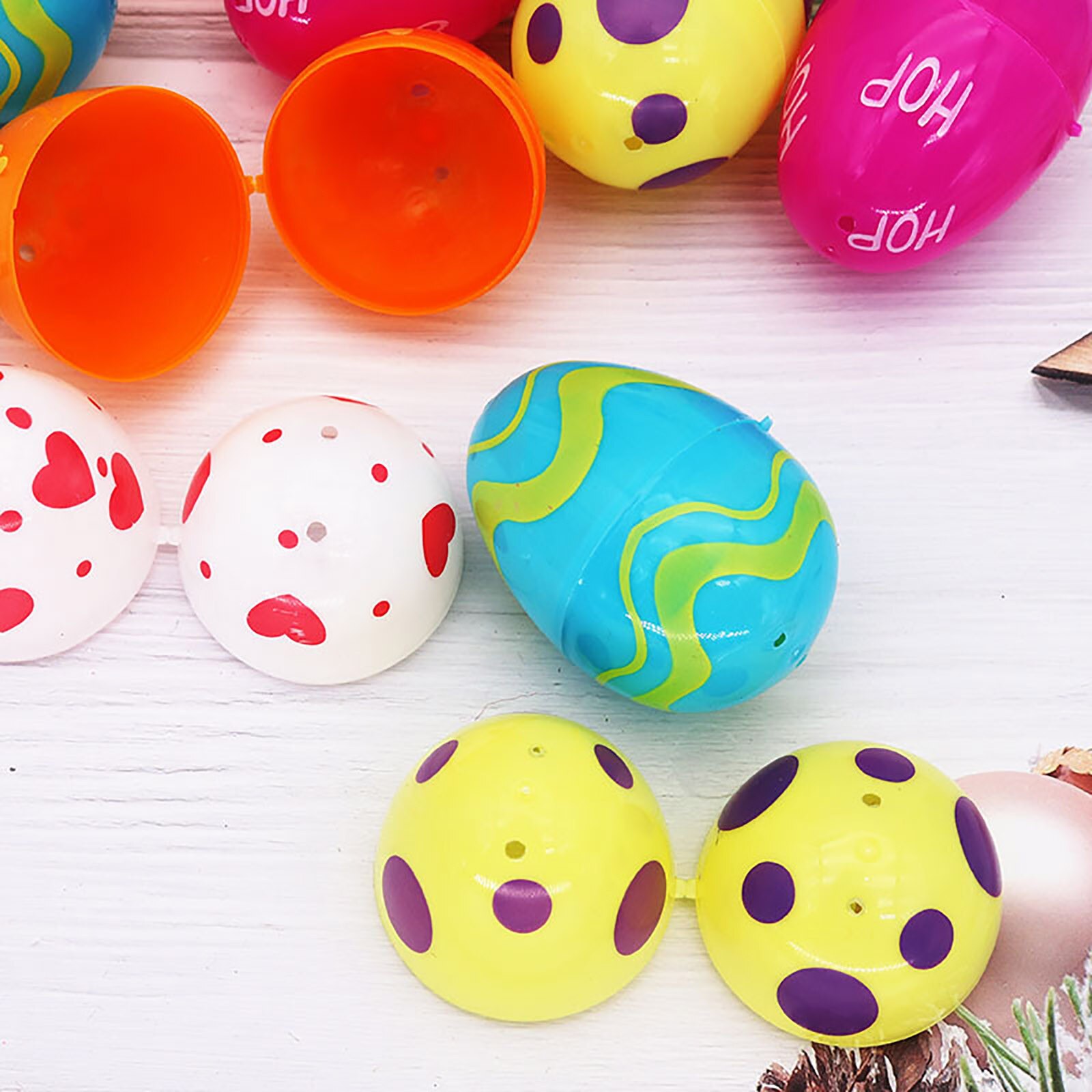 12pc Fillable Plastic Easter Eggs Hunt Party Suppl... – Grandado