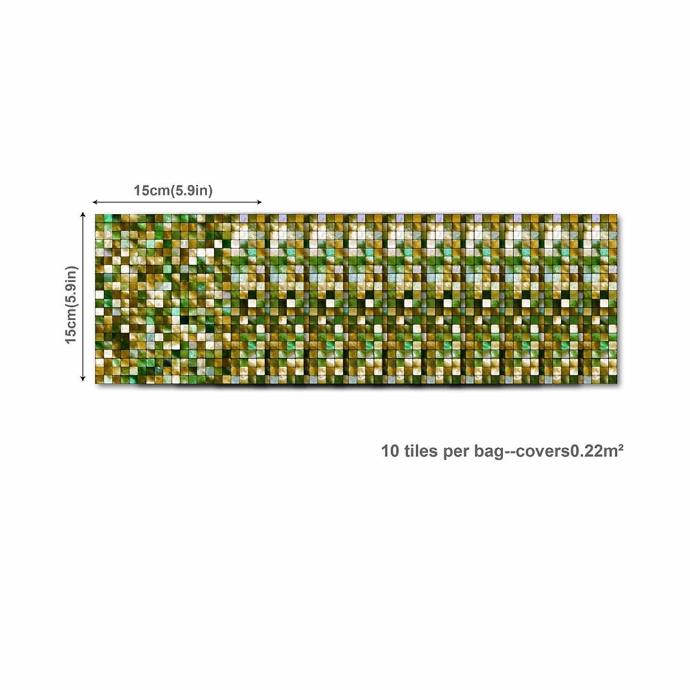 Camouflage Mosaic Tile Sticker Wall Decal Self-Adh... – Vicedeal