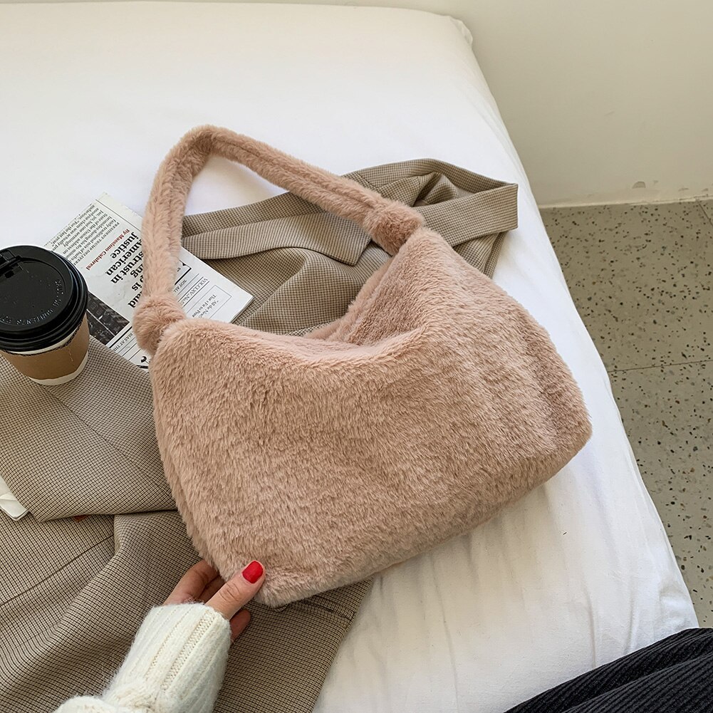 Simply Crossbody Bags Plush Soft Underarm Top-hand... – Grandado