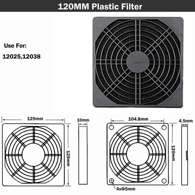 Case Fan Stoffilter Cover 120Mm Grille Pc Computer... – Grandado