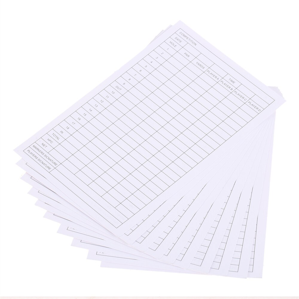 10Pcs Golf Score Sheet List for Regular Golf Score... – Grandado