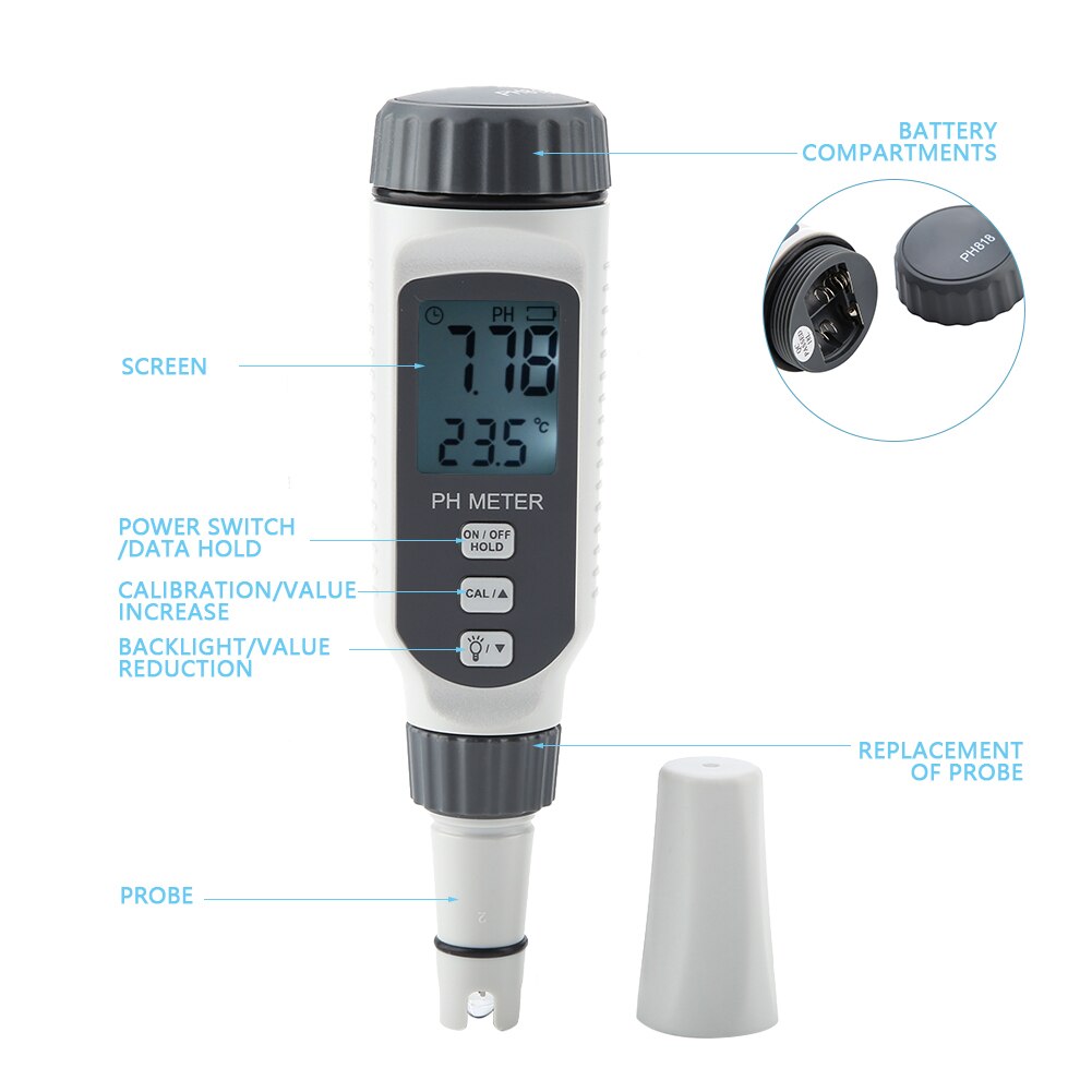 Ph meter penn type vann tester acidometer ph surhe... – Vicedeal