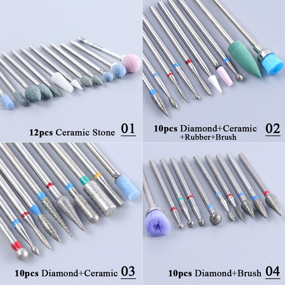 Nail Drill Bits Set Box Cuticle Elektrische Manicu... – Grandado