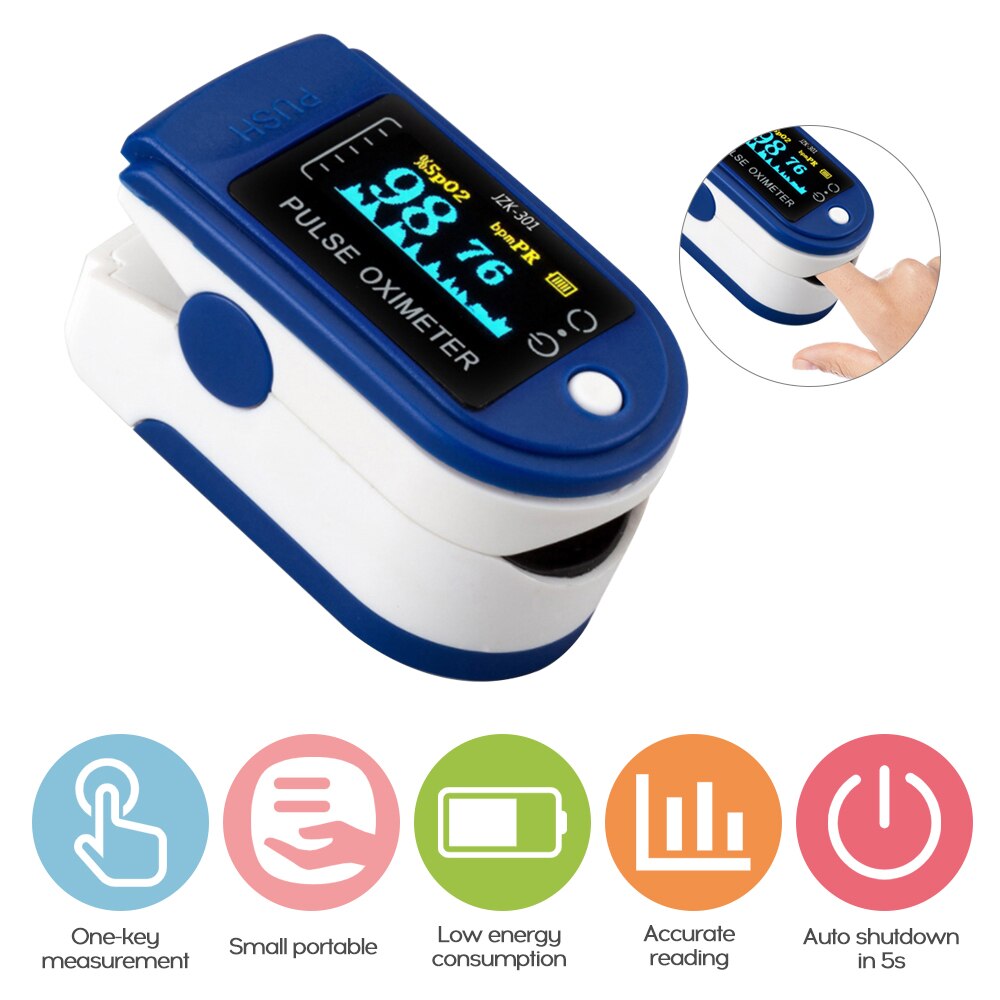 OLED Display Fingertip Oximeter B-lood Oxygen Puls... – Vicedeal
