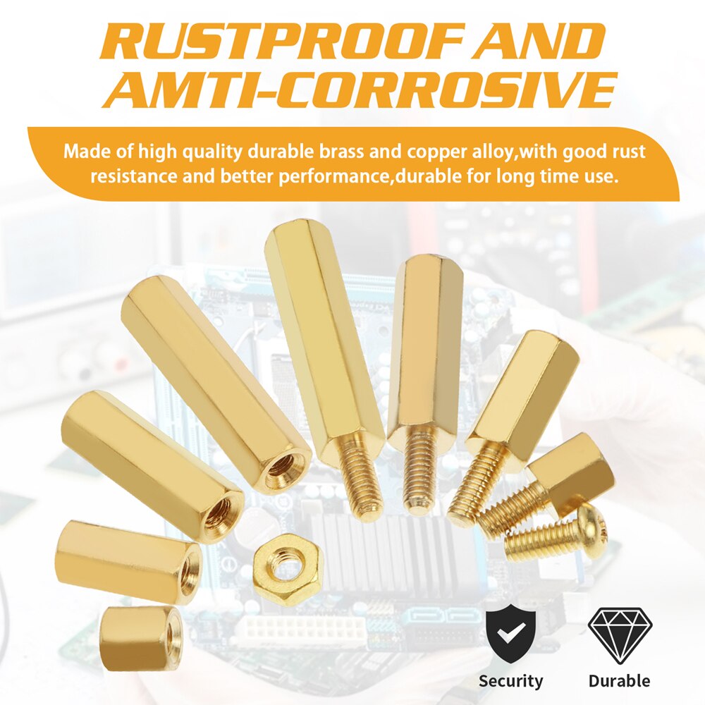 350/280pcs Brass Bolts Standoff Glod M2 M2.5 Threa... – Grandado