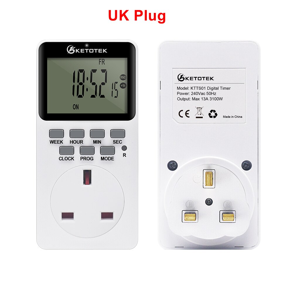 Eu Plug Timer Schakelaar Socket Programmeerbare Ti... – Vicedeal