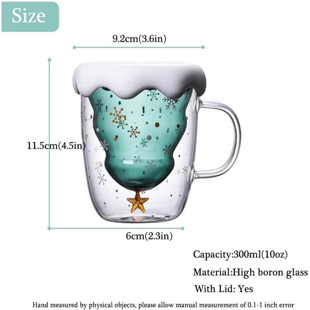 Double glass coffee cup mug heat-resistant glass s... – Grandado