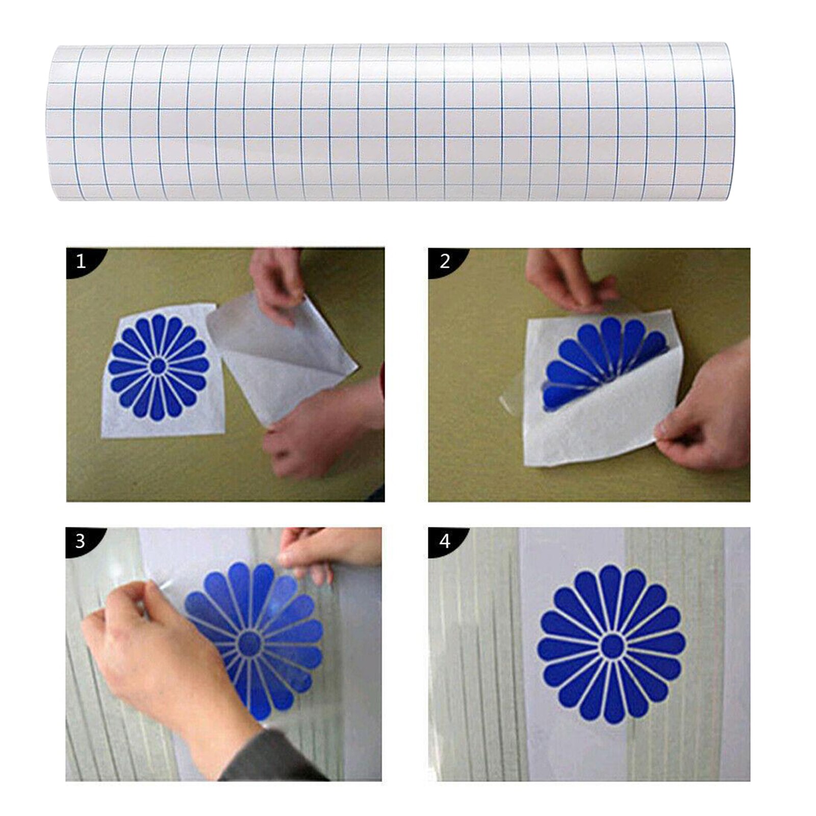 Clear Adhesive Vinyl Transfer Paper Tape Roll for ... – Vicedeal