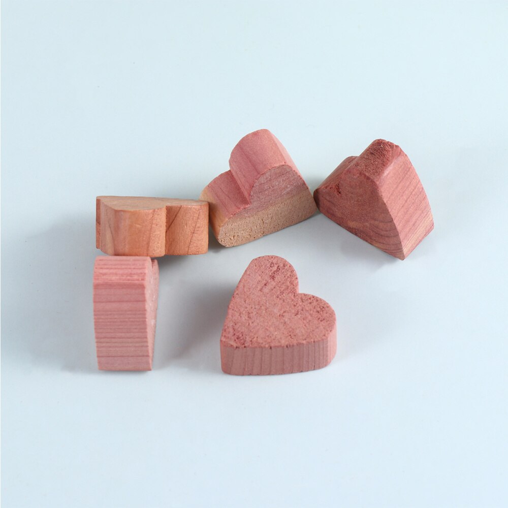 20pcs Wood Blocks Heart Shape Natural Cedar Moistu... – Vicedeal