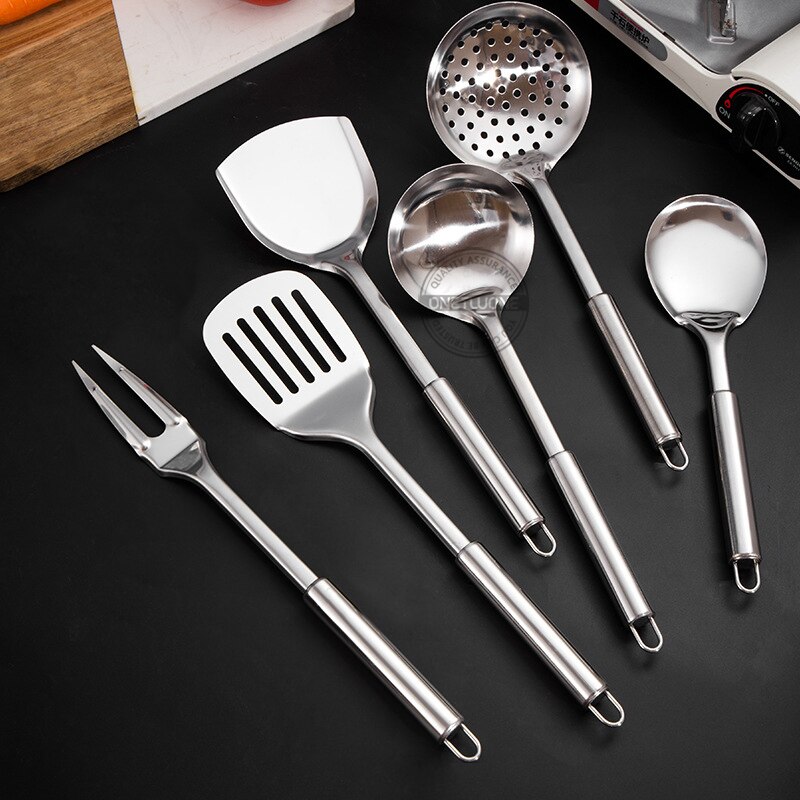 6 Pieces Cooking Utensil Set, Stainless Steel Kitc... – Vicedeal