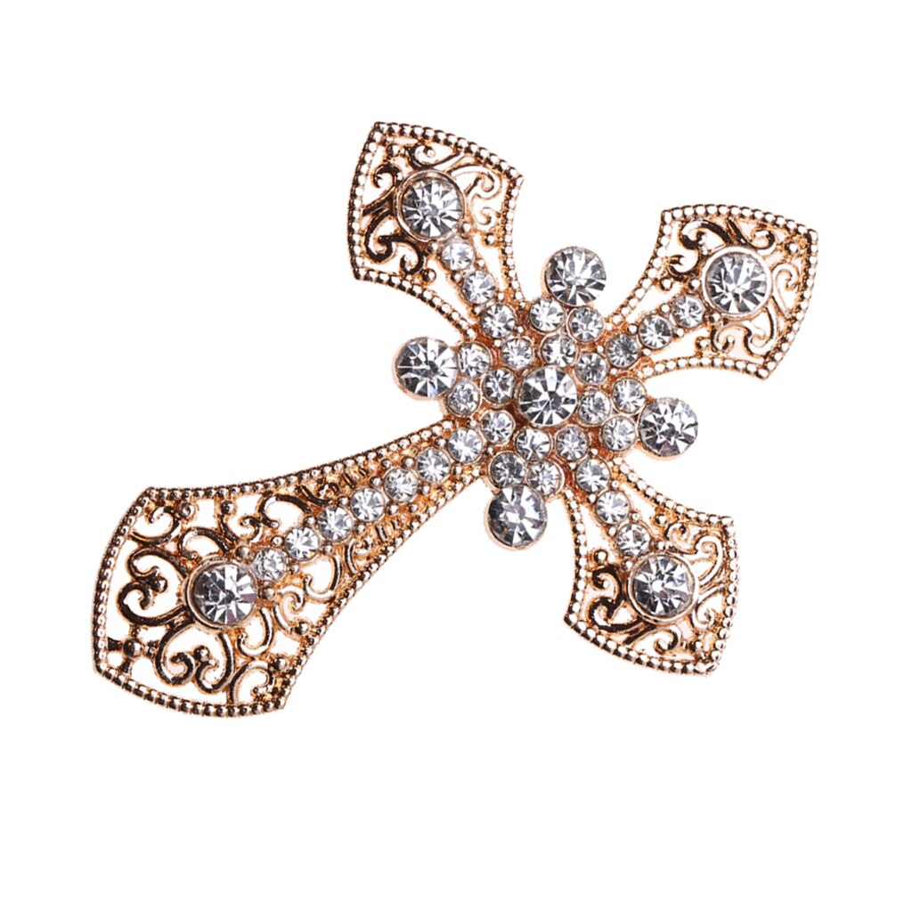 5 Pieces Crystal Cross Shape Embellishments Flatba... – Grandado