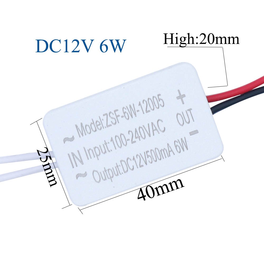 12V Voeding Met Case Led Driver Transformator 6W 1... – Grandado