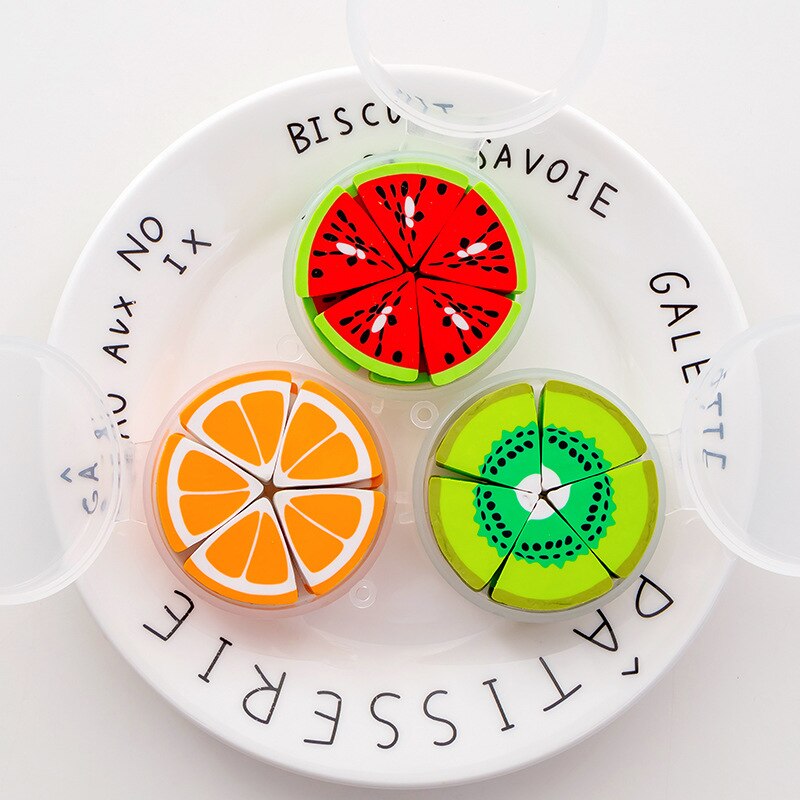 4 stks/doos Mini Leuke Fruit Rubber Gum Escolar St... – Grandado