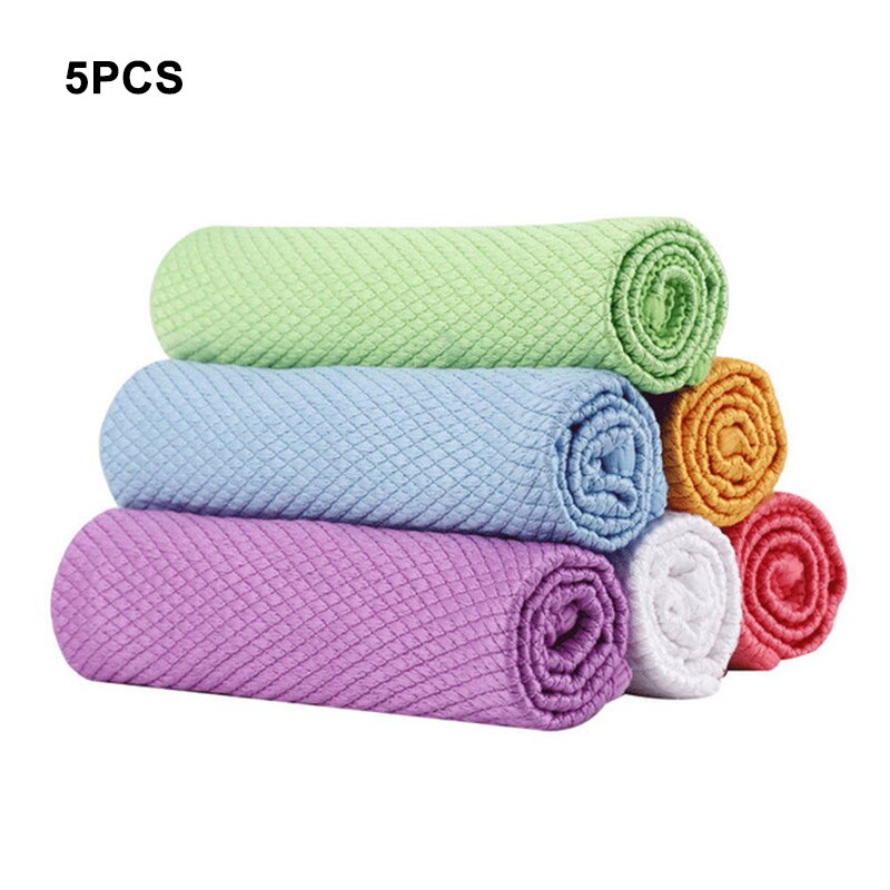 Fish Scale Microfiber Polishing Cleaning Cloth 5pc... – Grandado
