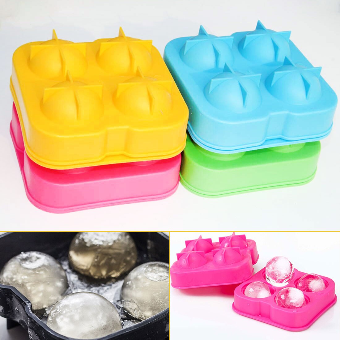 Silicon Mold Ice Cube Ball Maker Form For Ice Part... – Grandado