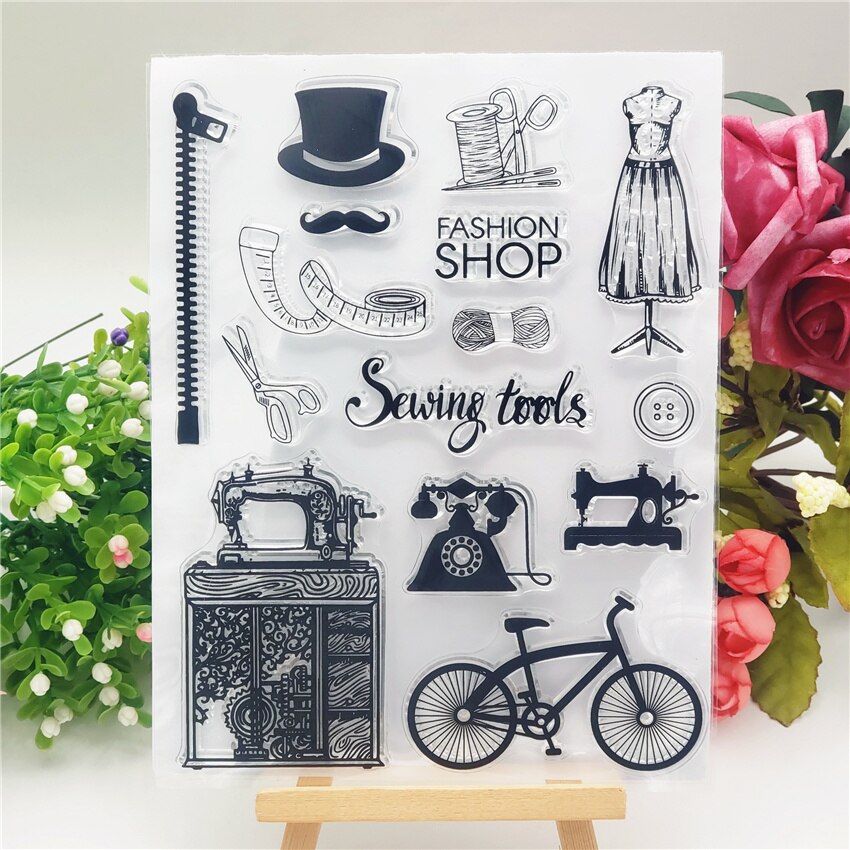 14*18CM Sewing Shop Transparent Clear Stamps / Sil... – Grandado