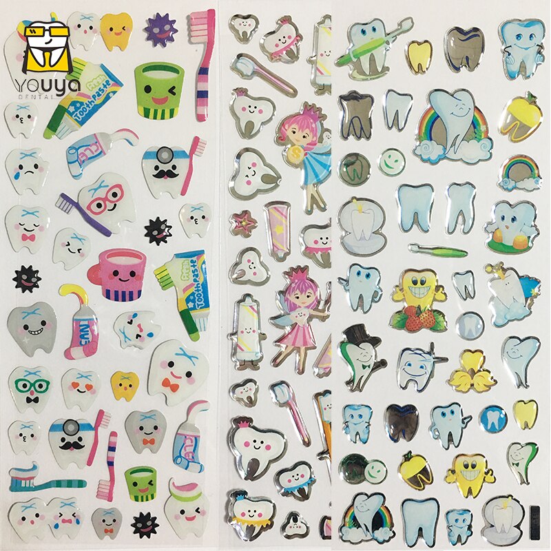 3D Stickers Dental Molar Shaped Cartoon Cute Tooth... – Grandado