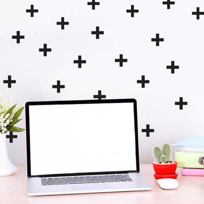 18 Pcs/Page Cross Style 5x5 cm kid's bedroom PVC w... – Vicedeal