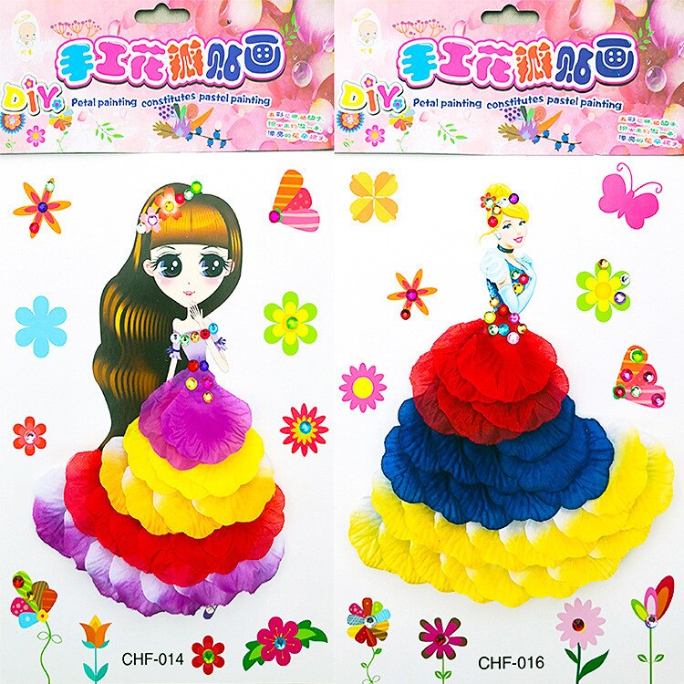 Children DIY flower stickers Drawing Toy Stickers ... – Grandado