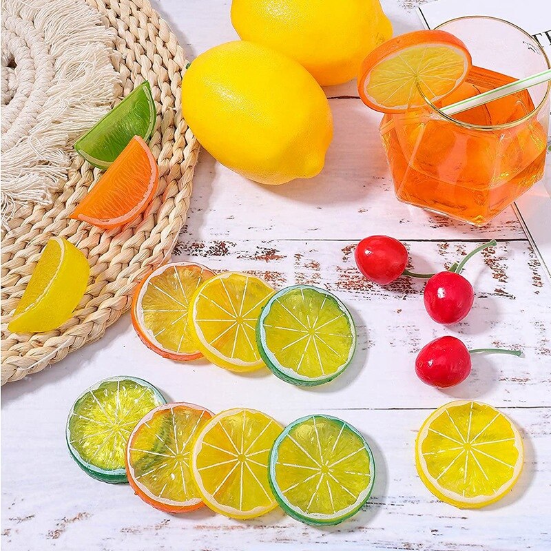 42 Pieces Artificial Lemon Slices Lemon Blocks Wed... – Vicedeal