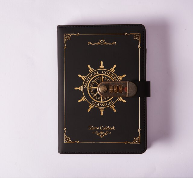 A5 Korea Retro Notebook Password Book with Lock Sc... – Vicedeal