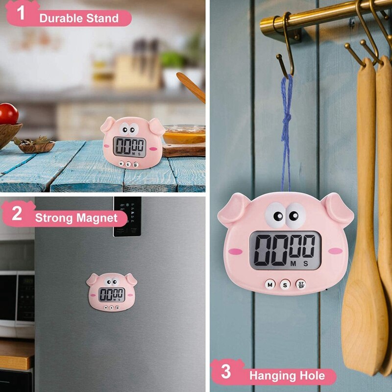 Kitchen Timer 2 Pieces, Cute Cartoon Animal Countd... – Grandado