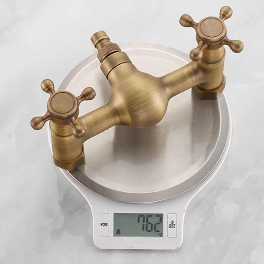 Antique Brass Wall Mounted Washing Machine Faucets... – Grandado