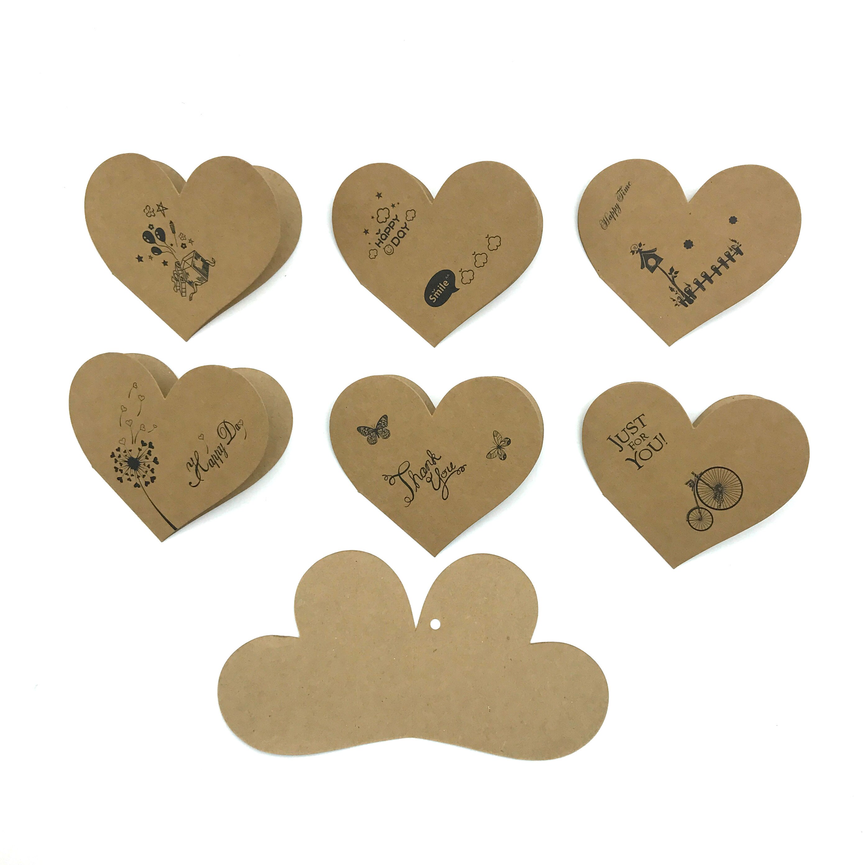 16pcs/lot Handwritten Heart Shape Postcard Kraft P... – Vicedeal