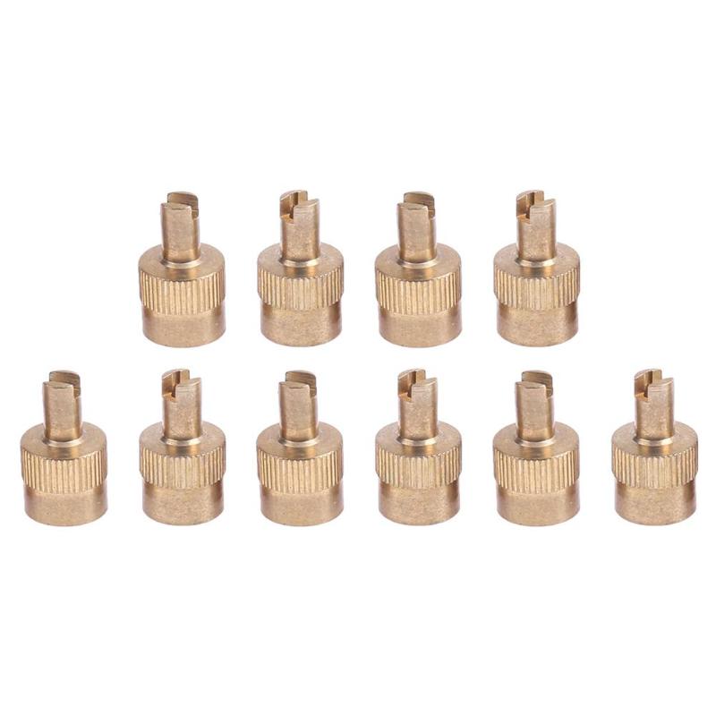 Car Motorcycle 10Pcs Copper Slotted Head Valve Ste... – Vicedeal