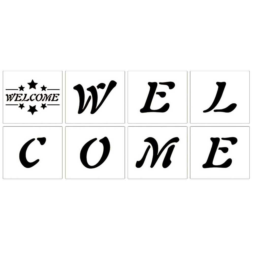 8PCS/Set Large Size WELCOME Stencils Welcome Reusa... – Grandado