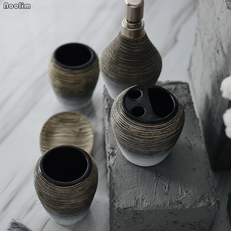 5 stks/set Keramische Badkamer Set Europese Kerami... – Vicedeal