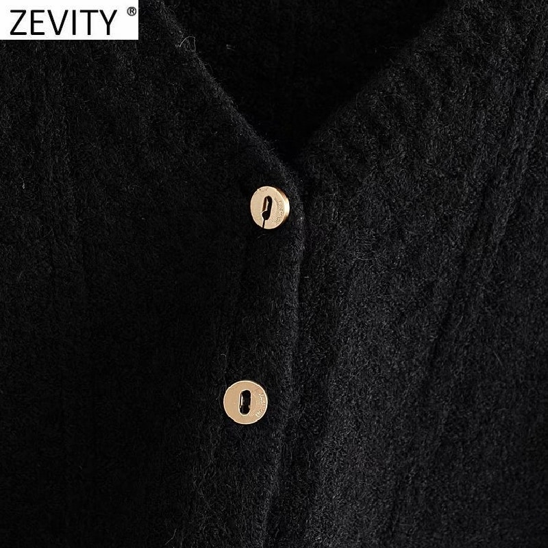 Zevity Women V Neck Sleeveless Knitting Vest Jacke... – Grandado