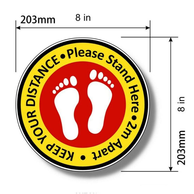 5PCS Social Distancing Shop Floor Stickers Anti Sl... – Grandado
