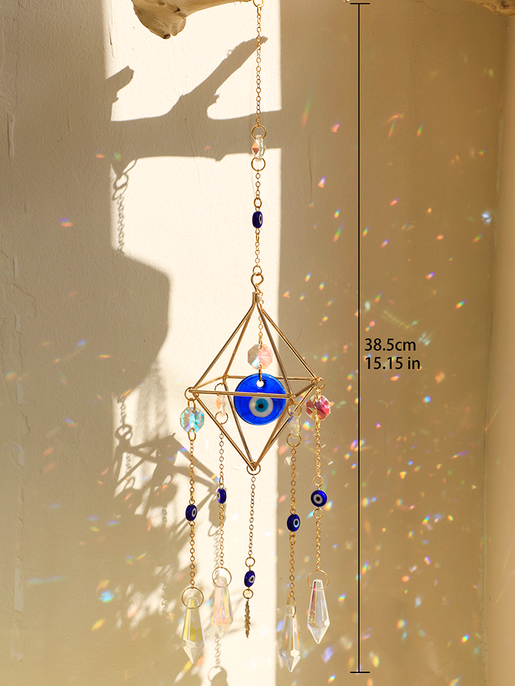 Wall Hanging Suncatcher Evil Eye Wind Chime Prism ... – Grandado