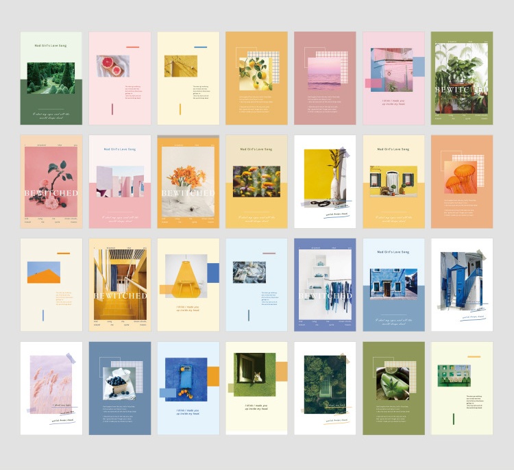 28 Sheets/Set Emotion Palette Series Lomo Card Min... – Vicedeal