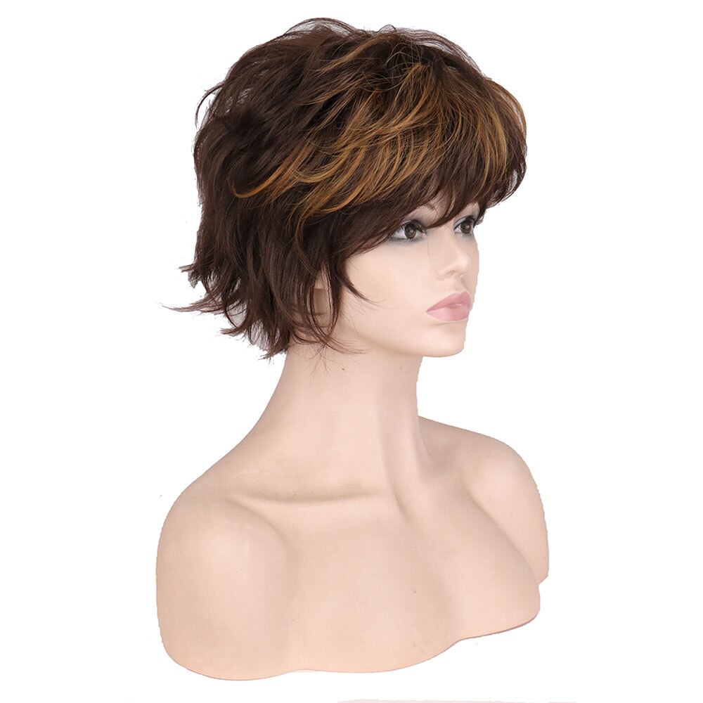 WHIMSICAL W Women Synthetic Natural Short Hair Wig... – Grandado