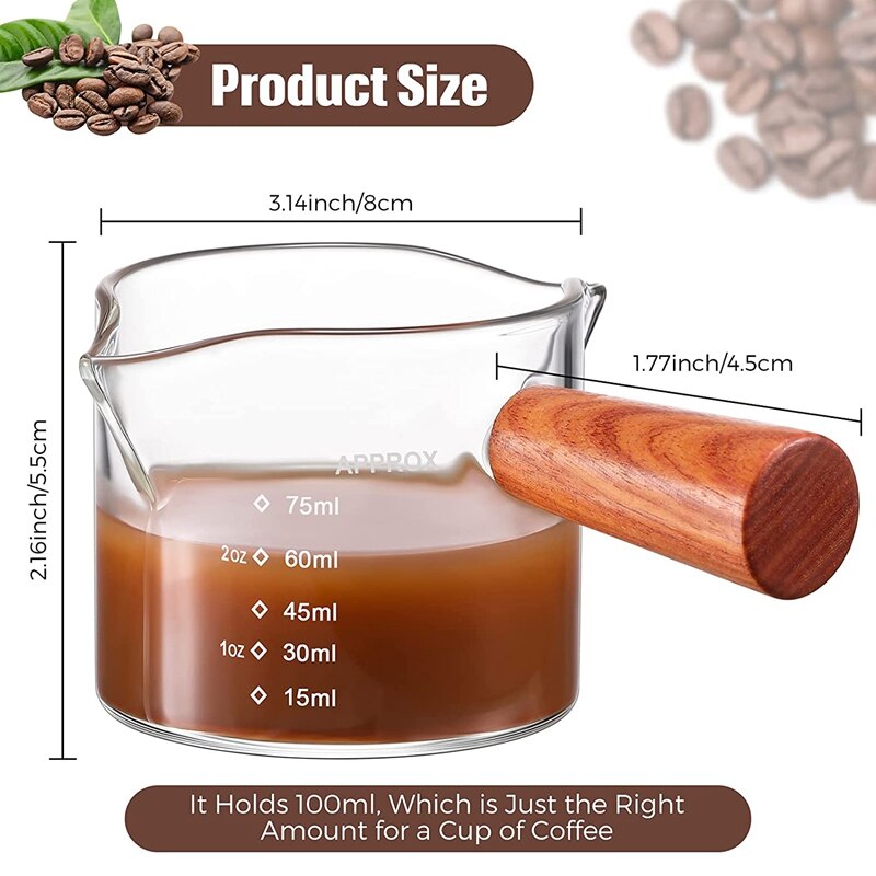 Double Spout Espresso Glass Coffee Double Spouts G... – Grandado