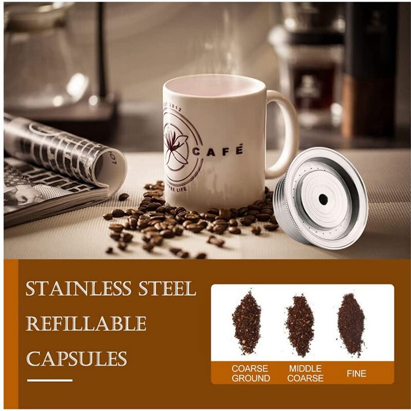 Refillable Coffee Capsules Cup Stainless Steel Cof... – Grandado