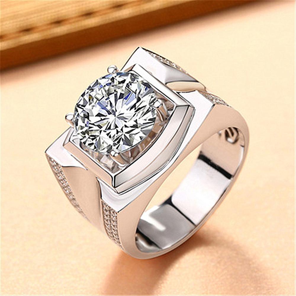 2 carats full AAA zircon diamonds gemstones rings ... – Grandado