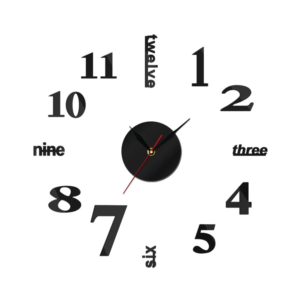 DIY Quiet Luminous Wall Clocks Wall Watch English ... – Vicedeal