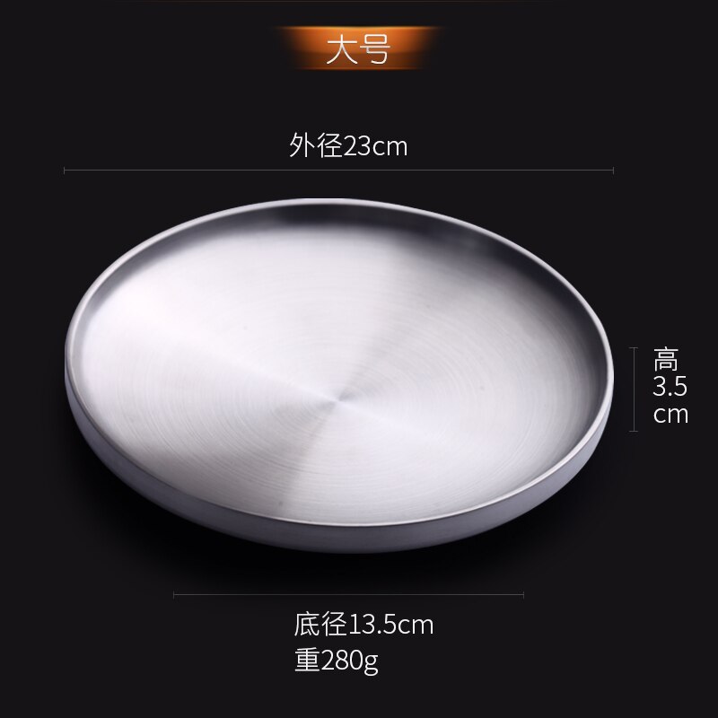 Double Insulation 304 Stainless Steel Round Plate ... – Grandado
