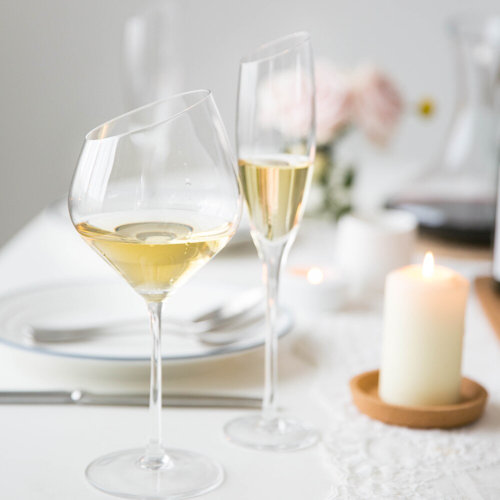 oblique crystal glass red wine Burgundy wine glass... – Grandado