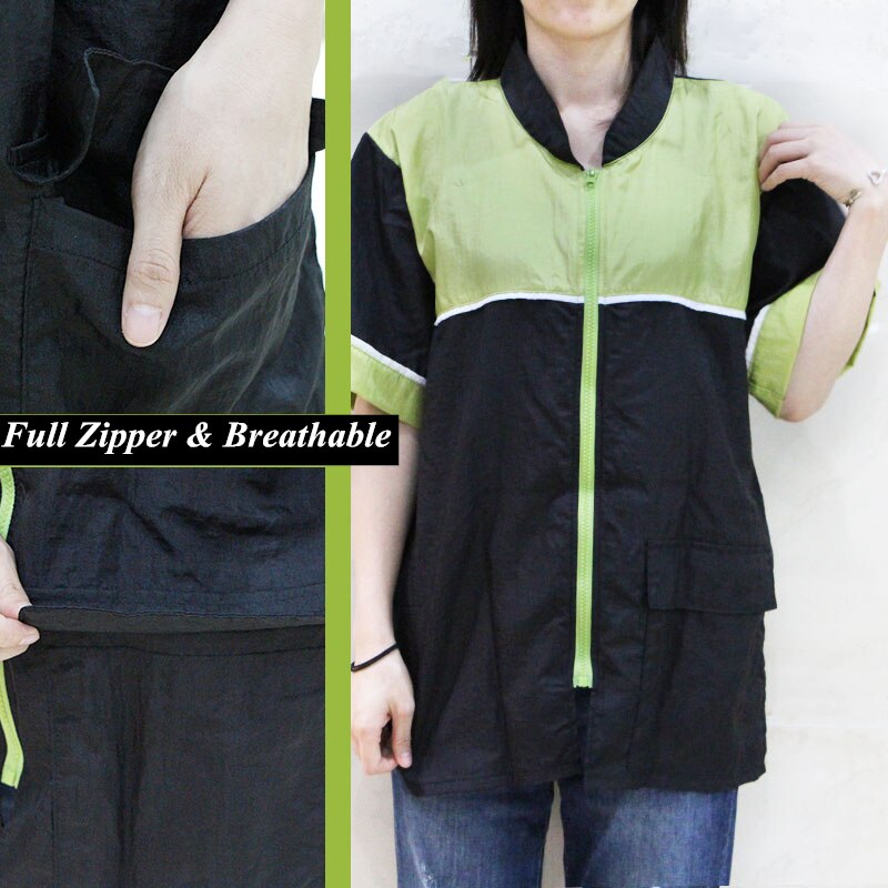Pet Shop Work Uniform Beauty Salon Smock Full Zipp... – Grandado