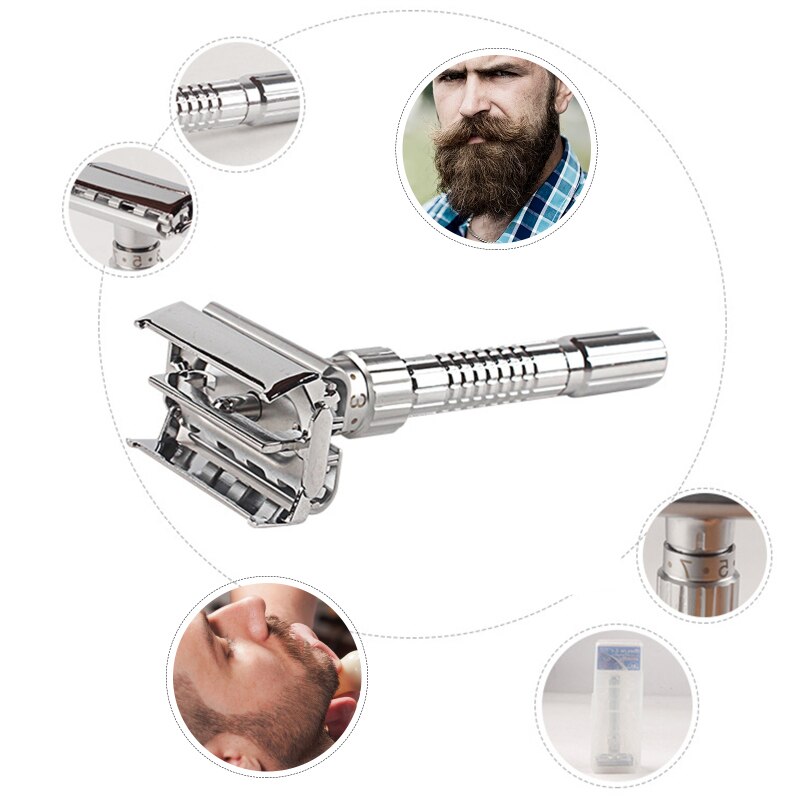 Adjustable Double Edge Shaving Safety Razor Shaver... – Grandado